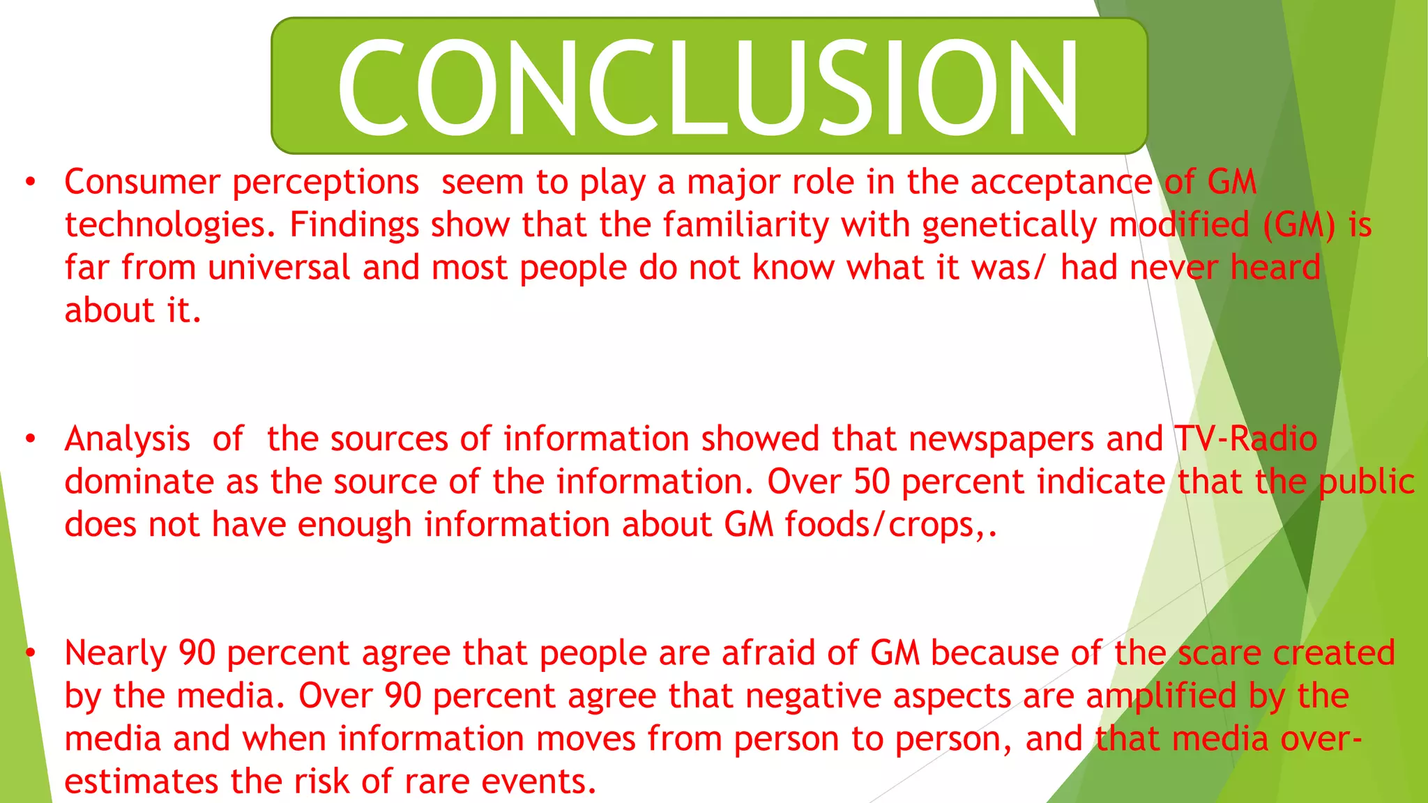 PUBLIC PERCEPTION ON BIOTECHNOLOGY | PPTX