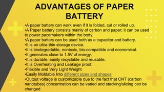 Paper battery | PPTX