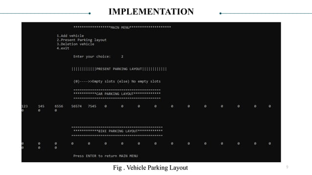 Car Parking System | PPTX | Programming Languages | Computing