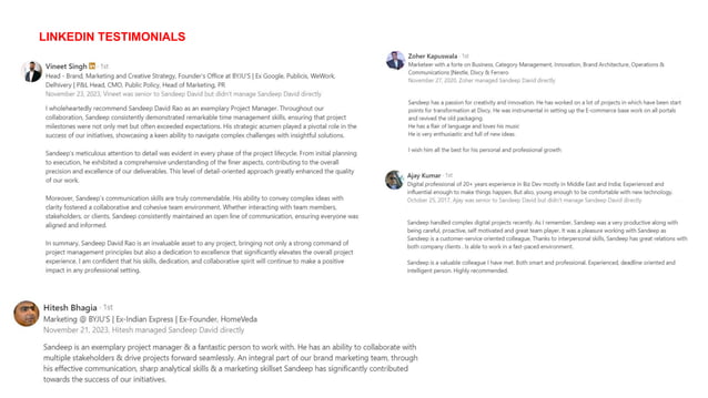 Sandeep David Rao_Detailed CV_Project Manager | PPT