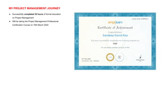 Sandeep David Rao_Detailed CV_Project Manager | PPT