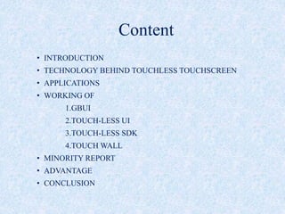 Touchless Touchscreen | PPTX