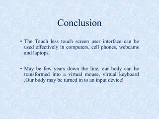 Touchless Touchscreen | PPTX