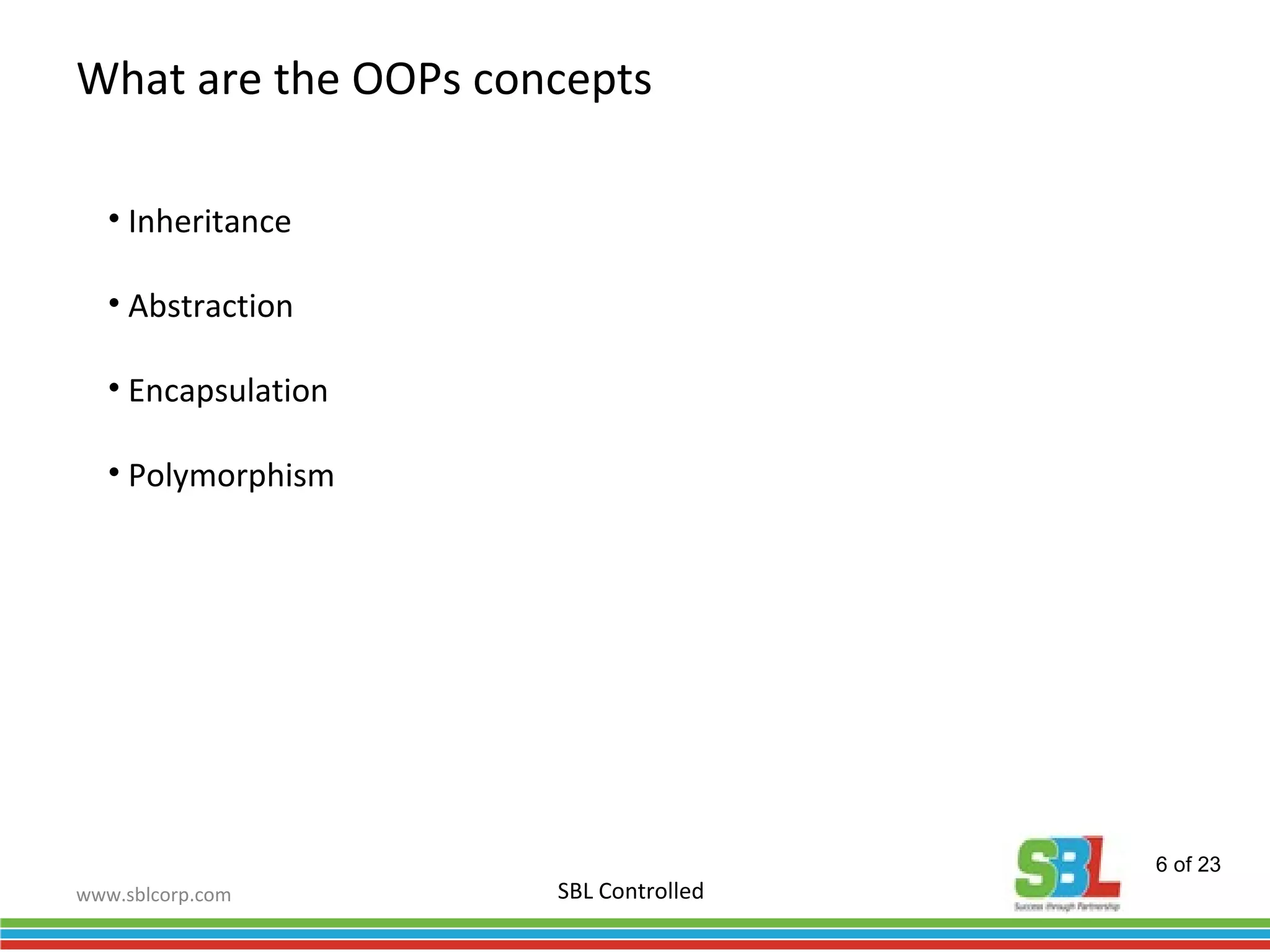 OOPs concept and implementation | PPT