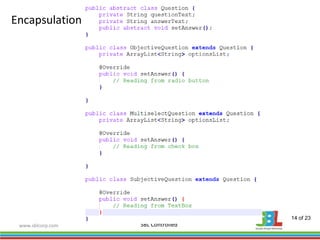 OOPs concept and implementation | PPT