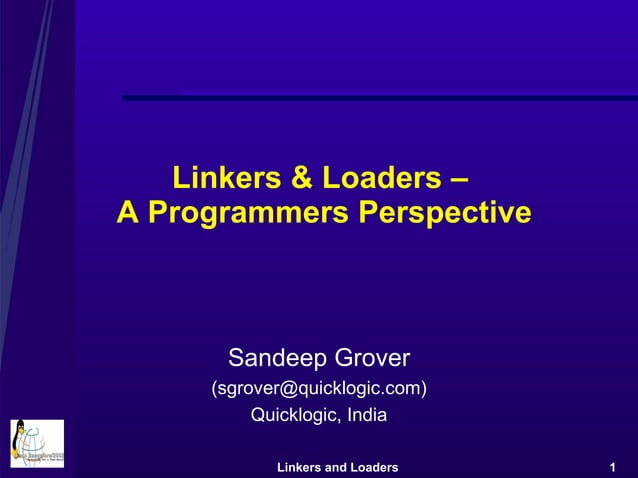 Linkers And Loaders | PPT