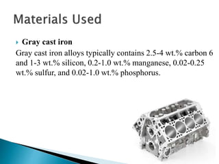 Manufacturing Processes of Engine Blocks | PPTX