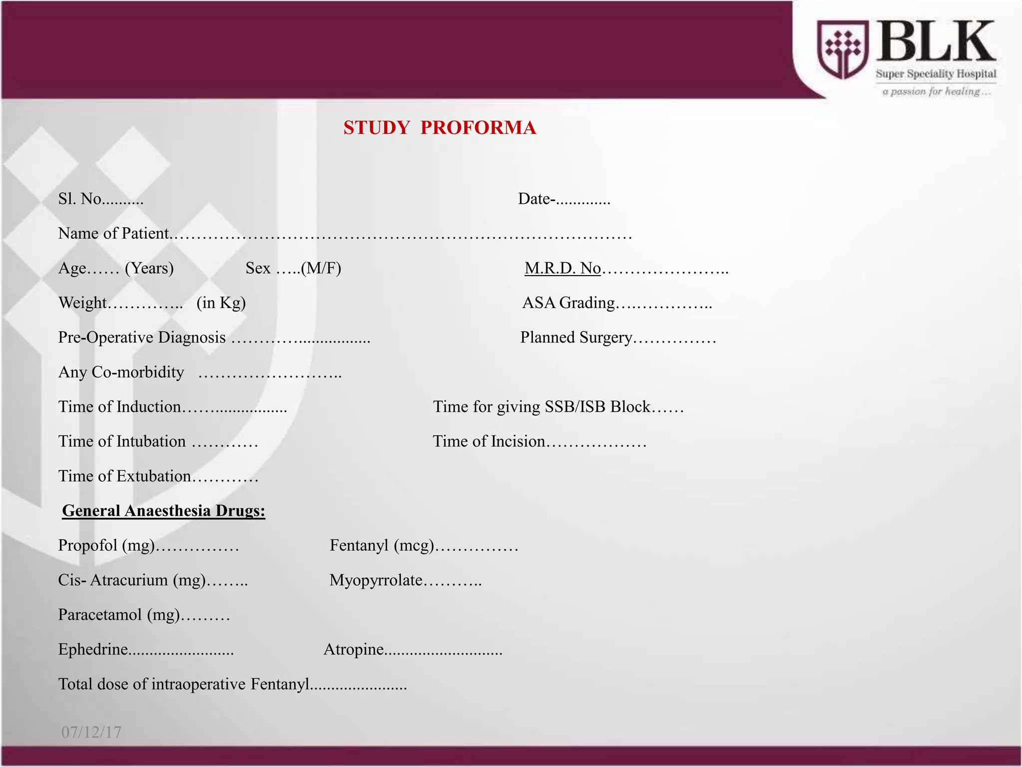 Dr. Sundeep Thesis Protocol PPT | PPTX