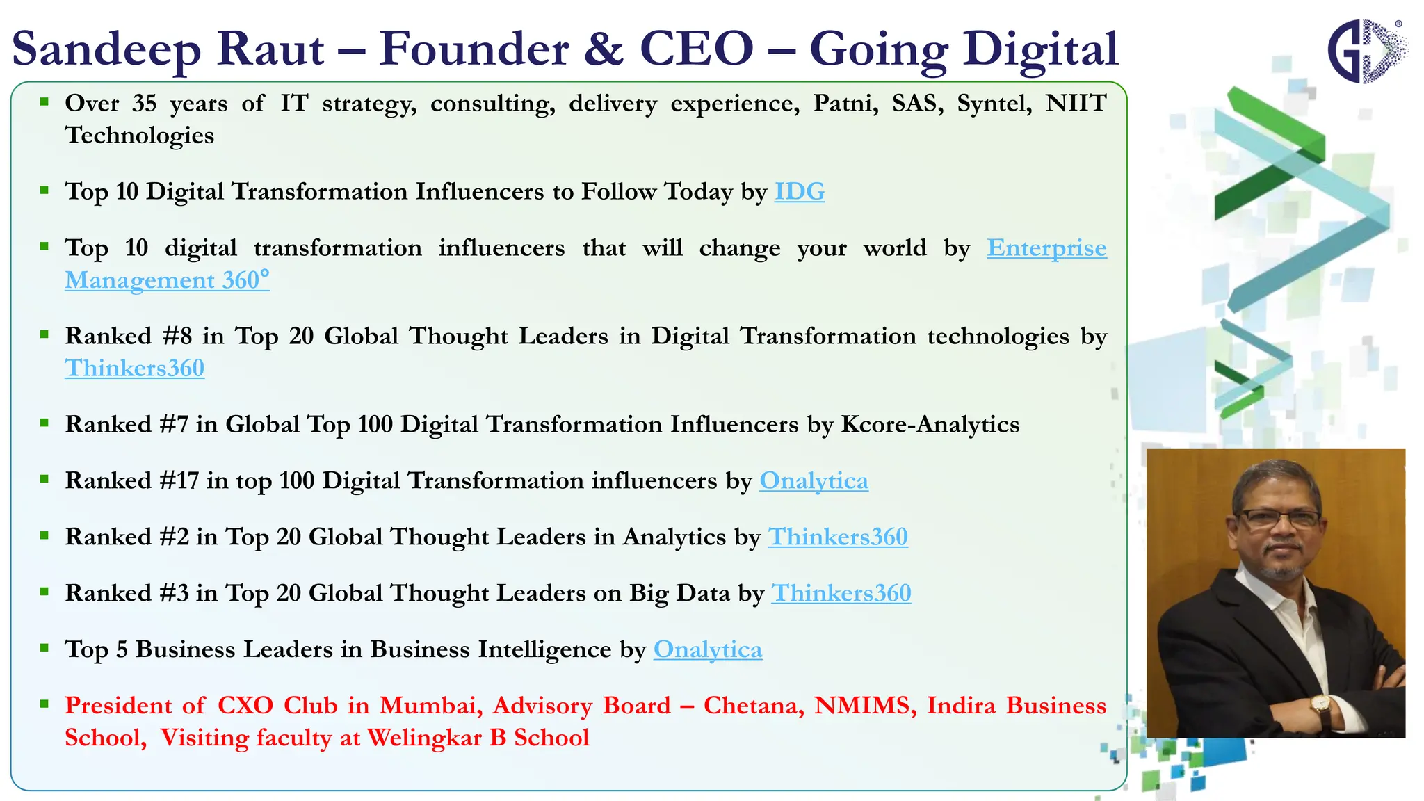 Agile Mumbai 2023 I Business Outcomes of Digitization and Technologies - Sandeep Raut | PPT