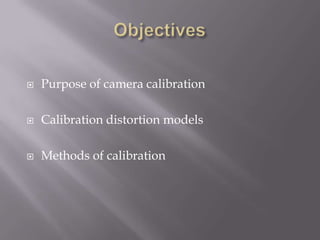 camera calibration | PPTX
