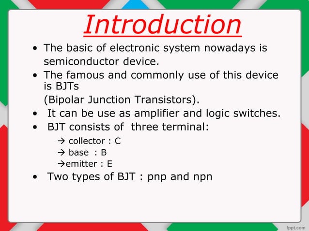 Bjt Input And Output Characteristics In Common Base Configuration Pptx 9037