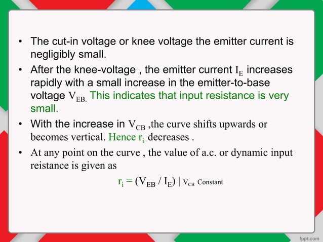 BJT Input and Output Characteristics in Common-Base Configuration | PPTX