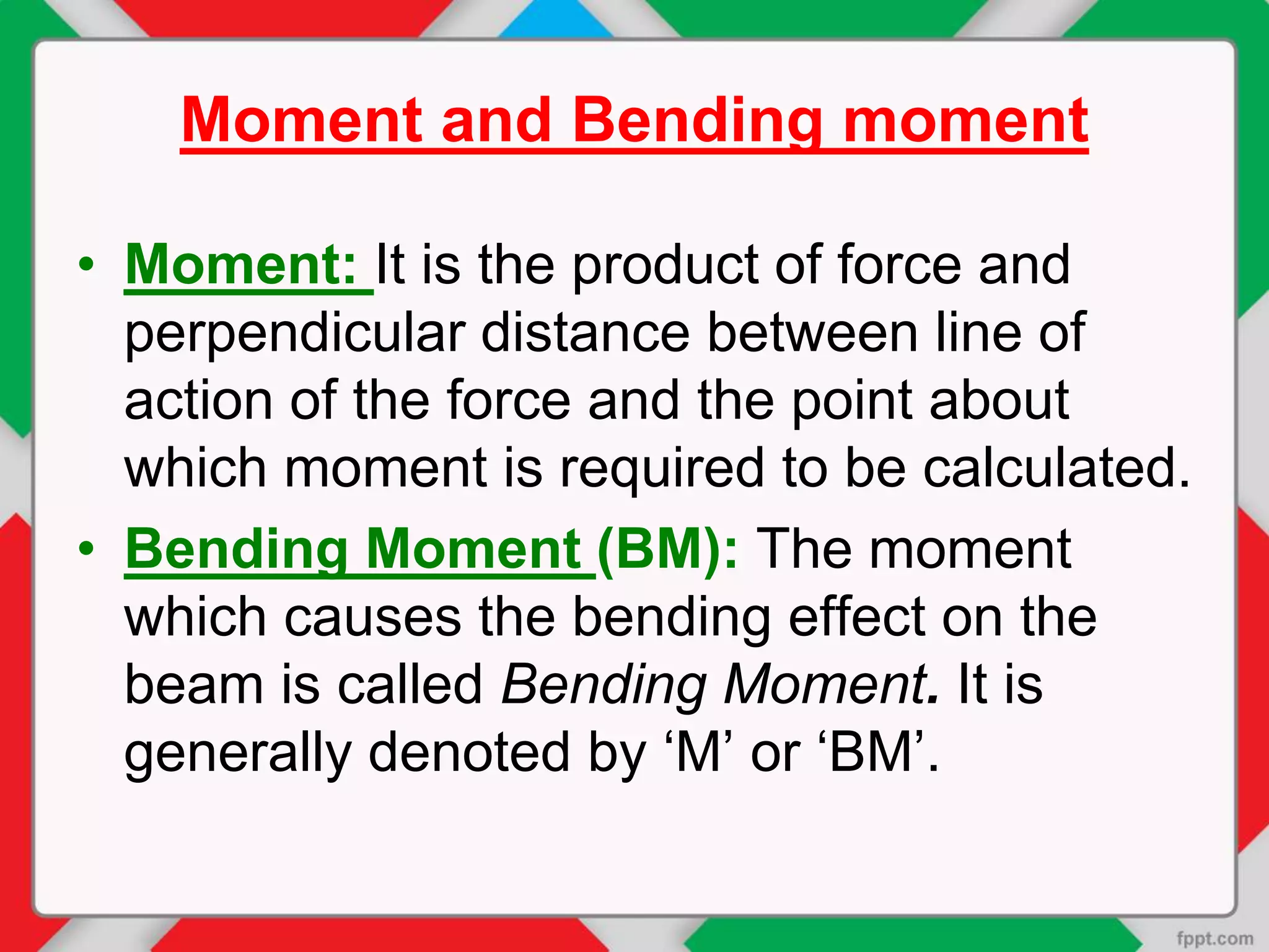 Bending Moment Diagrams (BMD) & it's application | PPTX
