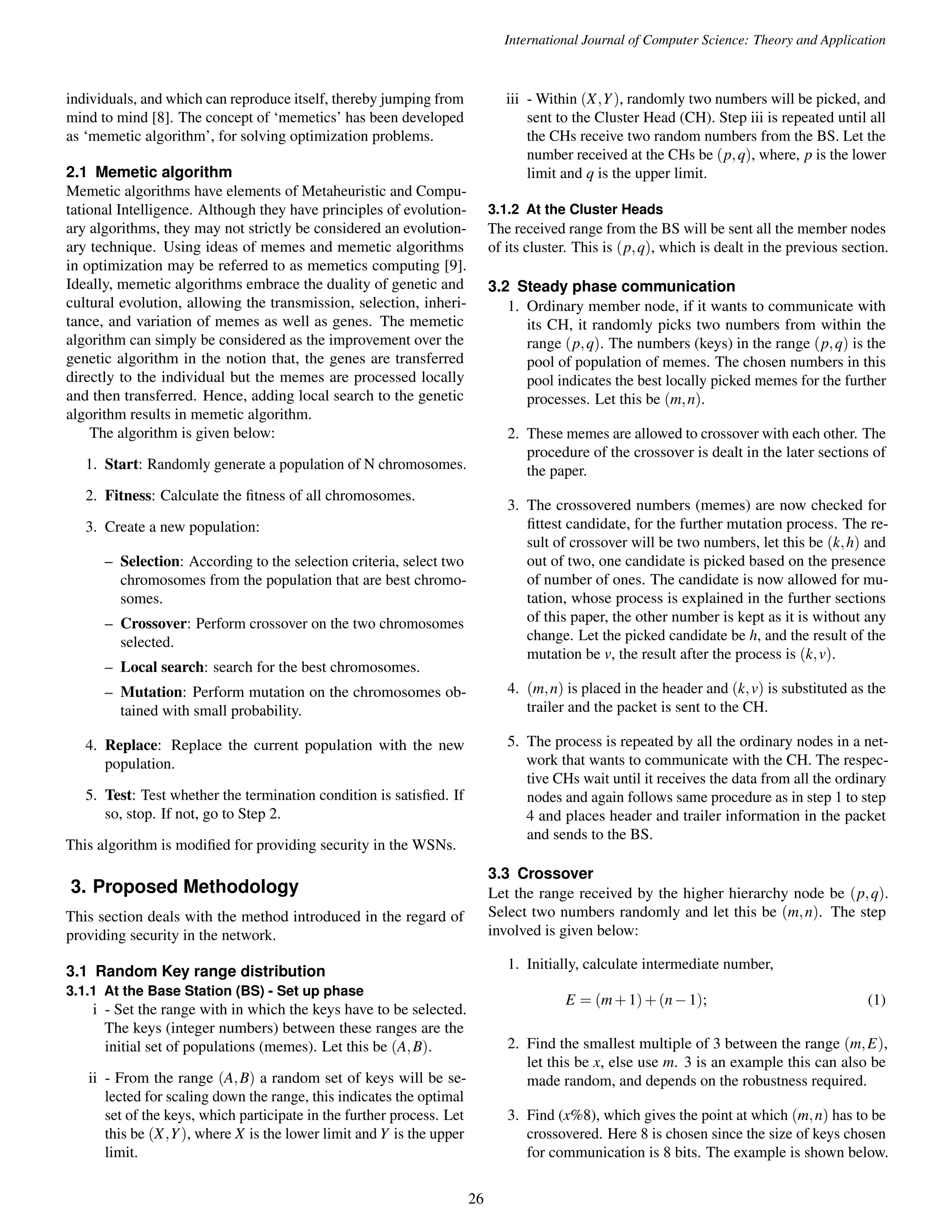 Random Keying Technique for Security in Wireless Sensor Networks Based on Memetics ...