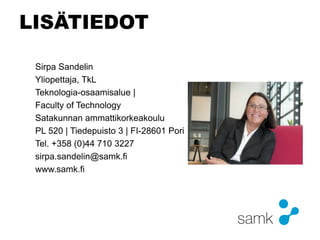 Sirpa Sandelin - cradle to cradle | PPT