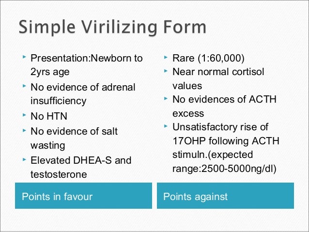 A 2-year-old child with virilization