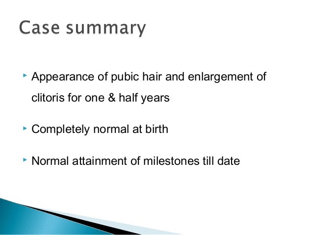 A 2-year-old child with virilization