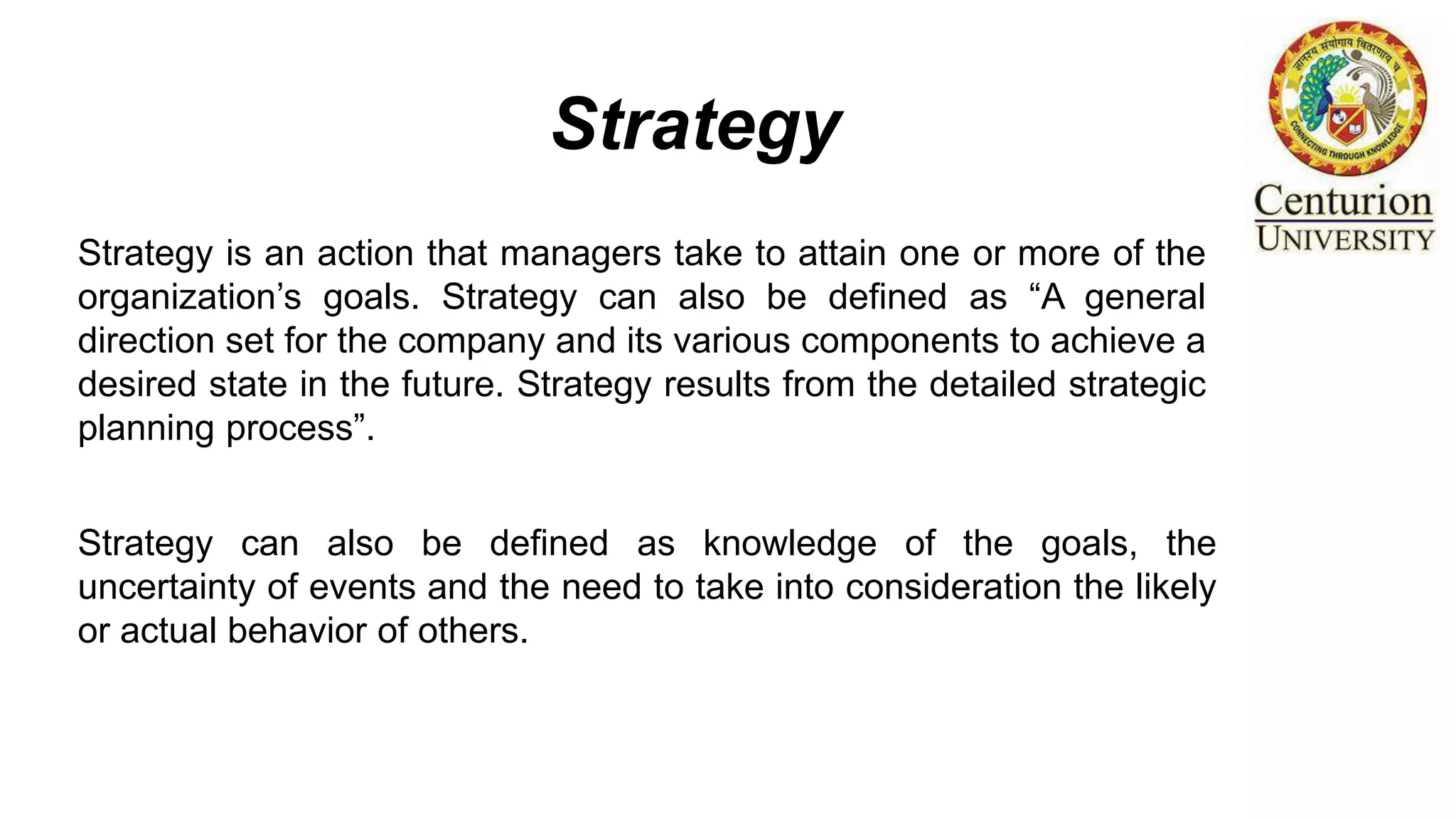 What is Strategy and Features of Strategy | PPTX