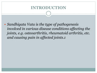 Sandhigata vata (osteoarthritis) | PPTX