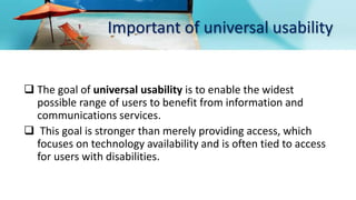 Universal Usability | PPT