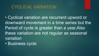 Time Series Analysis, Components and Application in Forecasting | PPTX