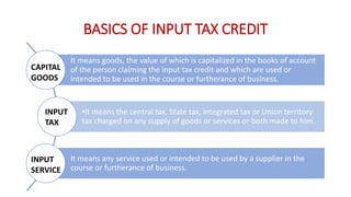 GST-INPUT TAX CREDIT | PPTX