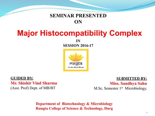 Major Histocompatibility complex | PPTX