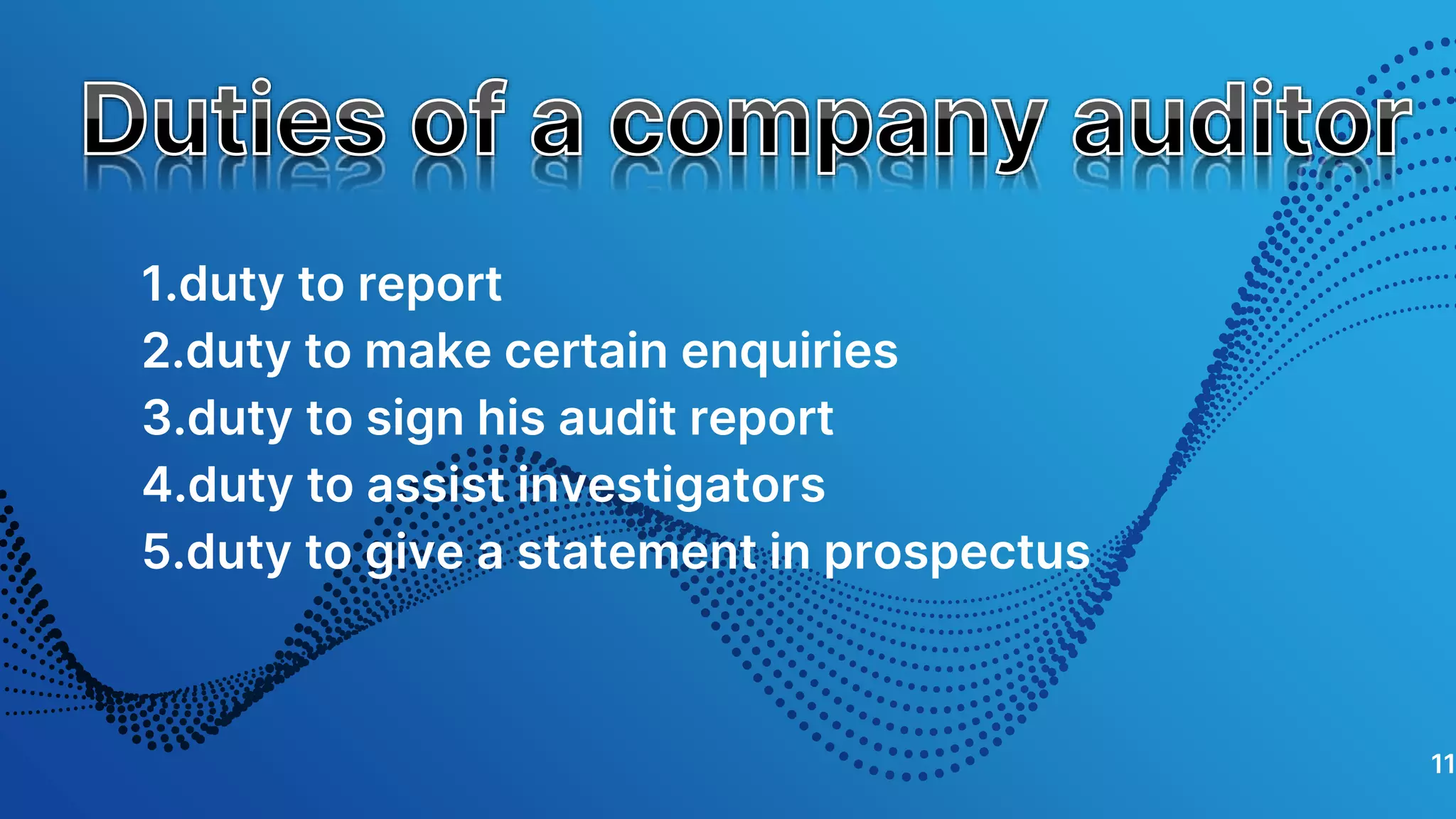 Rights and duties of company auditor | PPTX