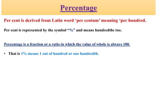 Comparing Quantities Part 4 "Percentage" | PPTX