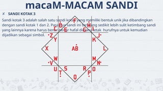 sandi PRAMUKA SEMAPHORE TANDA MEDAN DAN TANDA JEJAK | PPTX
