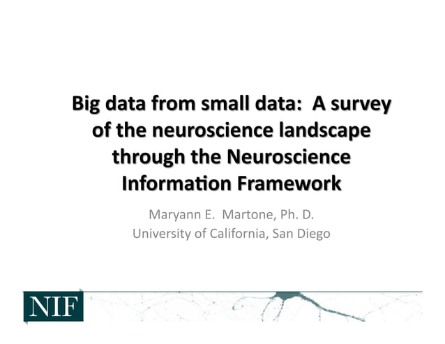 Big Data From Small Data A Survey Of The Neuroscience Landscape Through The Neuroscience