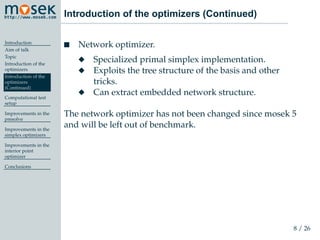 2009 : Solving linear optimization problems with MOSEK | PDF