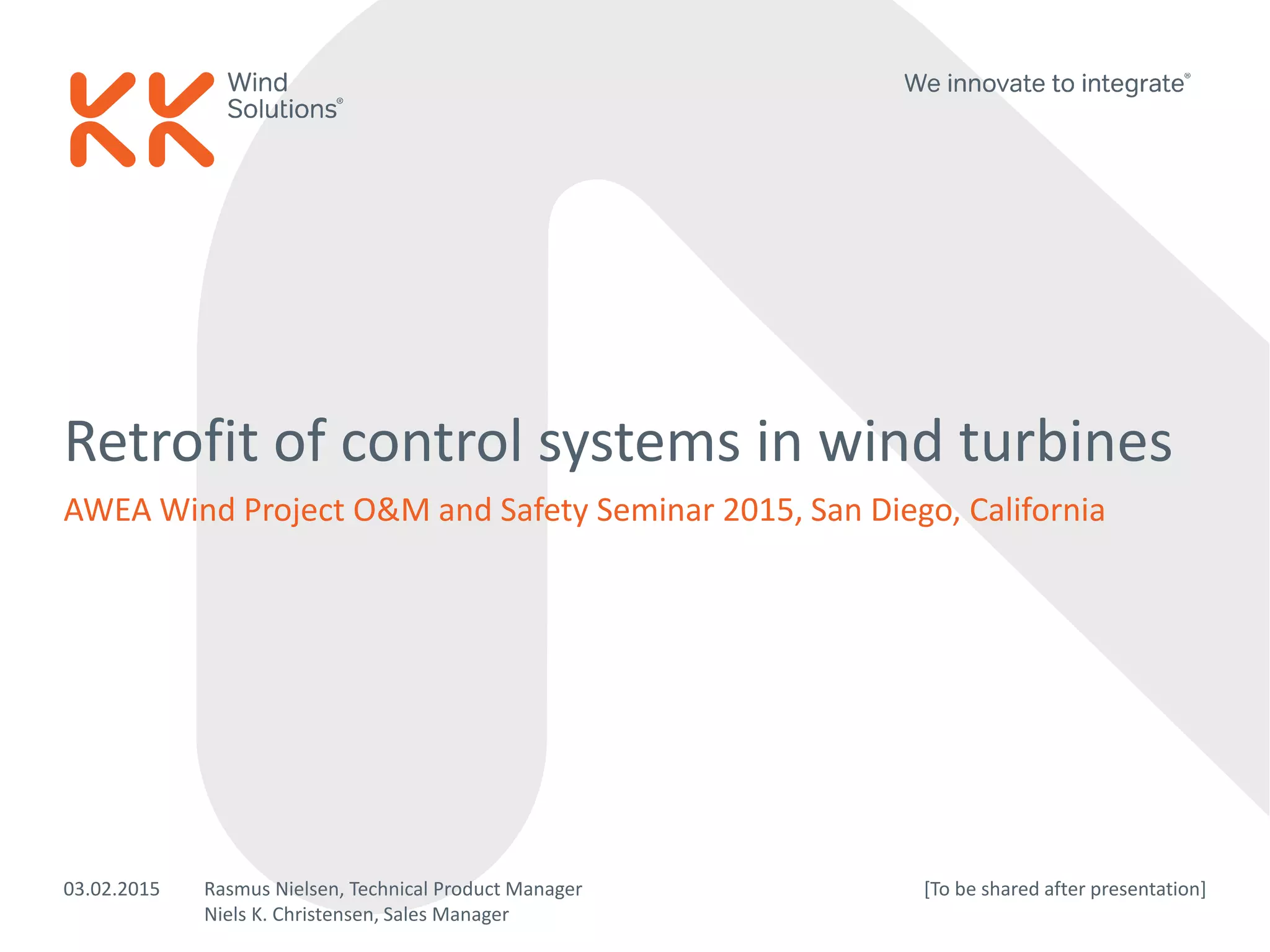 KK Wind Solutions presentation on Control System Retrofit | PPTX