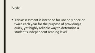 San diego quick assessment of reading ability | PPT