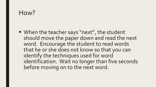 San diego quick assessment of reading ability | PPTX