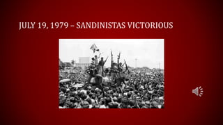 Sandinista revolution in nicaragua | PPTX