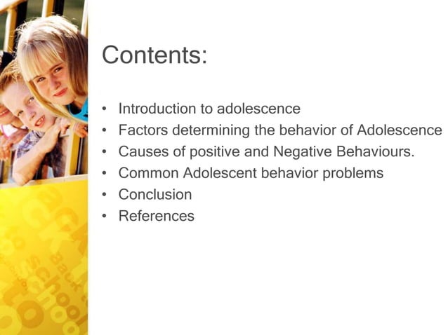 Adolescent and their behaviour | PPT