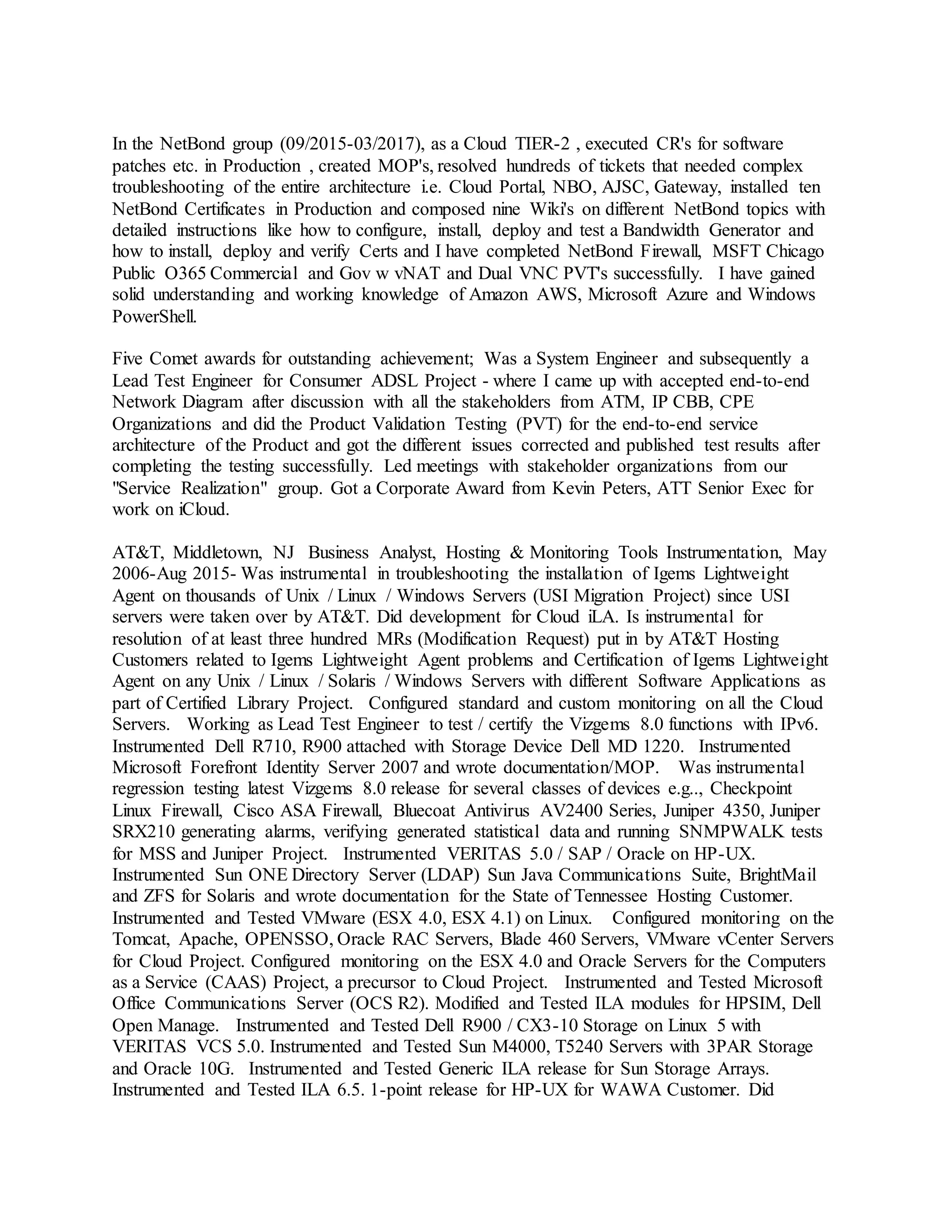 Sandip Bose Resume | DOCX