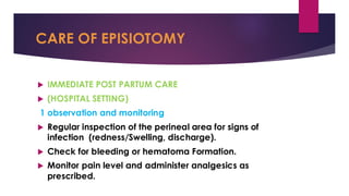 Comprehensive Overview of Episiotomy: Types, Indications, and Care | PDF