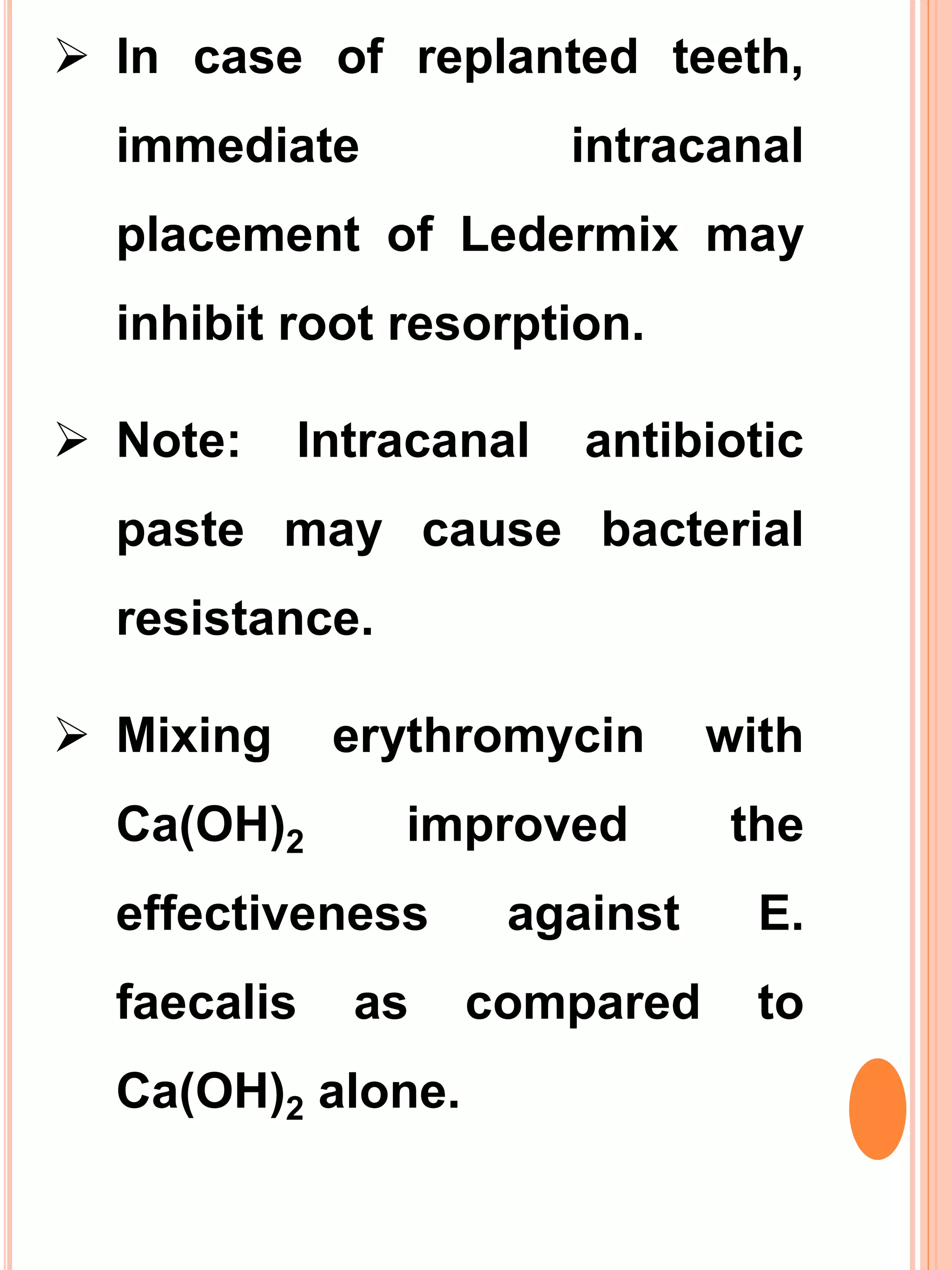 INTRACANAL MEDICAMENTS IN ENDODONTICS | PPTX