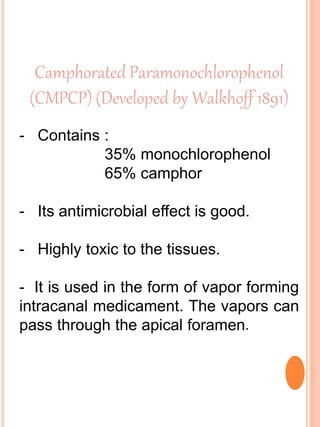 INTRACANAL MEDICAMENTS IN ENDODONTICS | PPTX