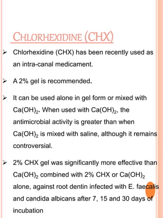 INTRACANAL MEDICAMENTS IN ENDODONTICS | PPTX