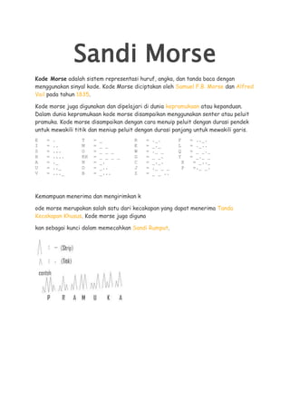 Sandi pramuka | DOCX