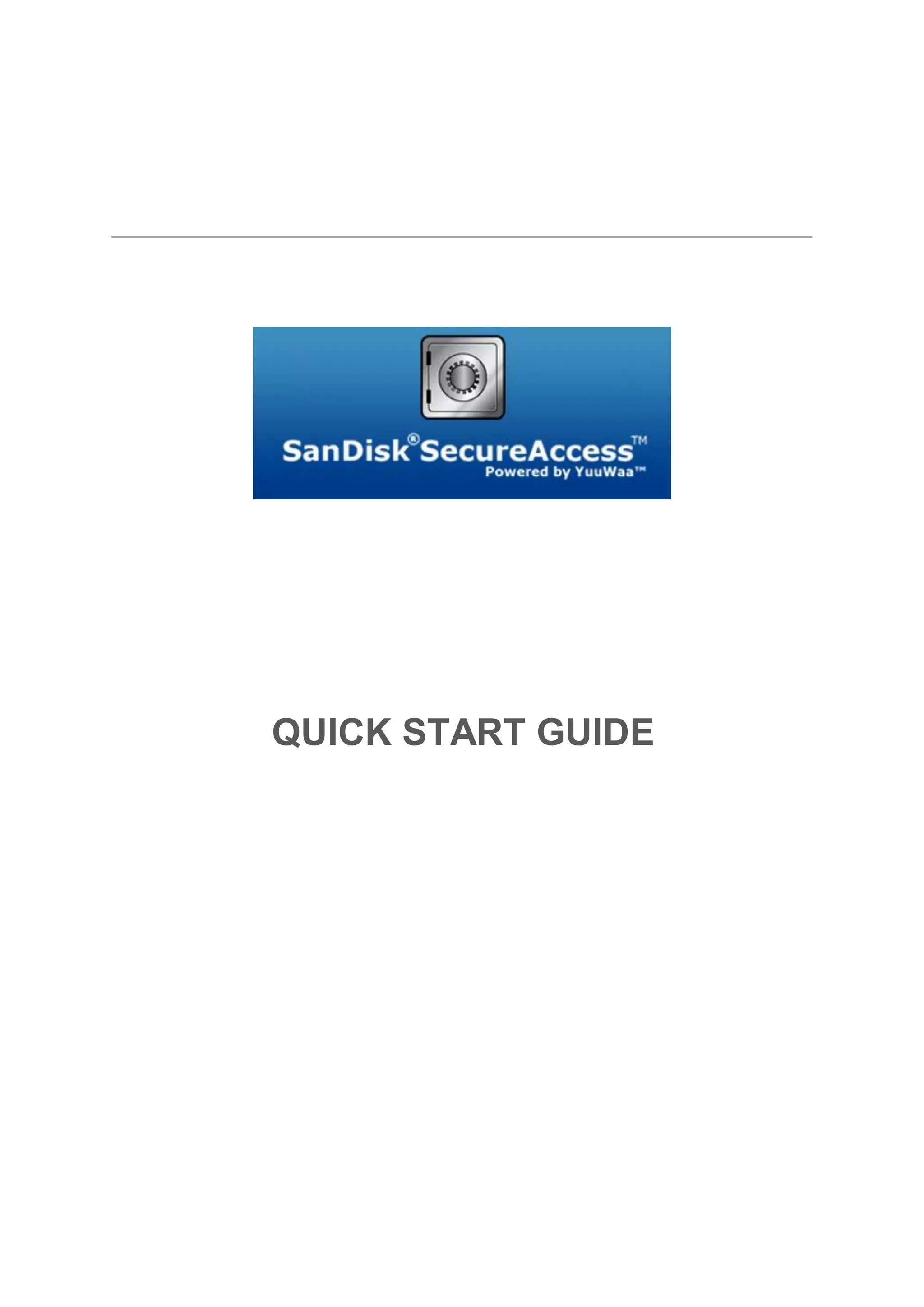 San disk secureaccess_qsg | PDF