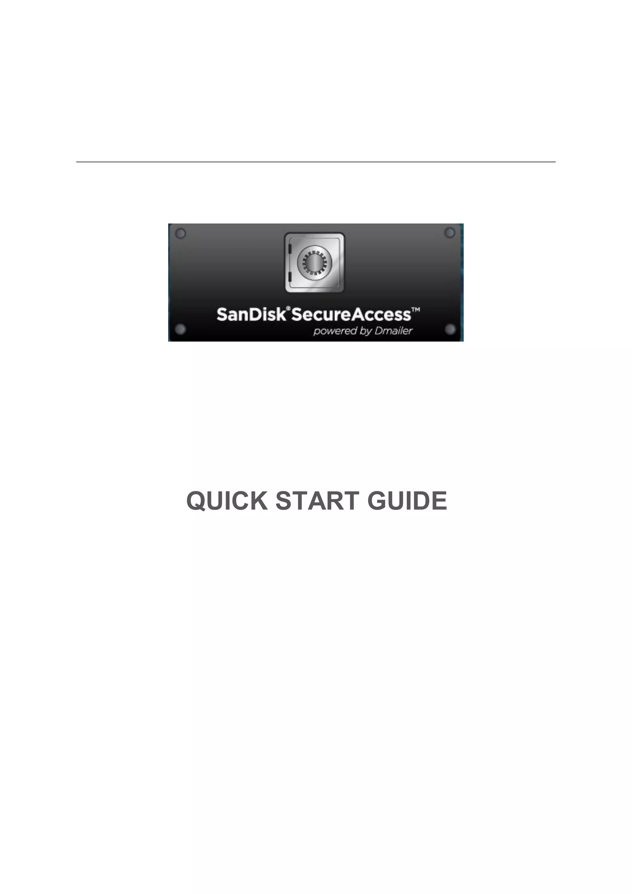 San disksecureaccess quickstartguide_win | PDF