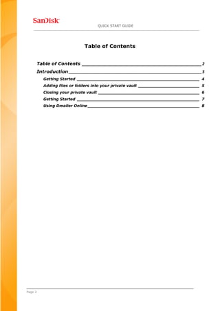 San disksecureaccess quickstartguide_win | PDF