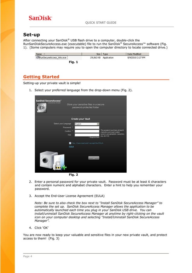 San disksecureaccess quickstartguide_win | PDF