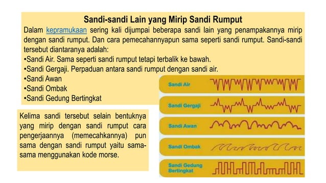 Sandi turunan sandi morse | PPTX