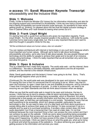 Sandi Wassmer - Transcript, e a11 | PDF