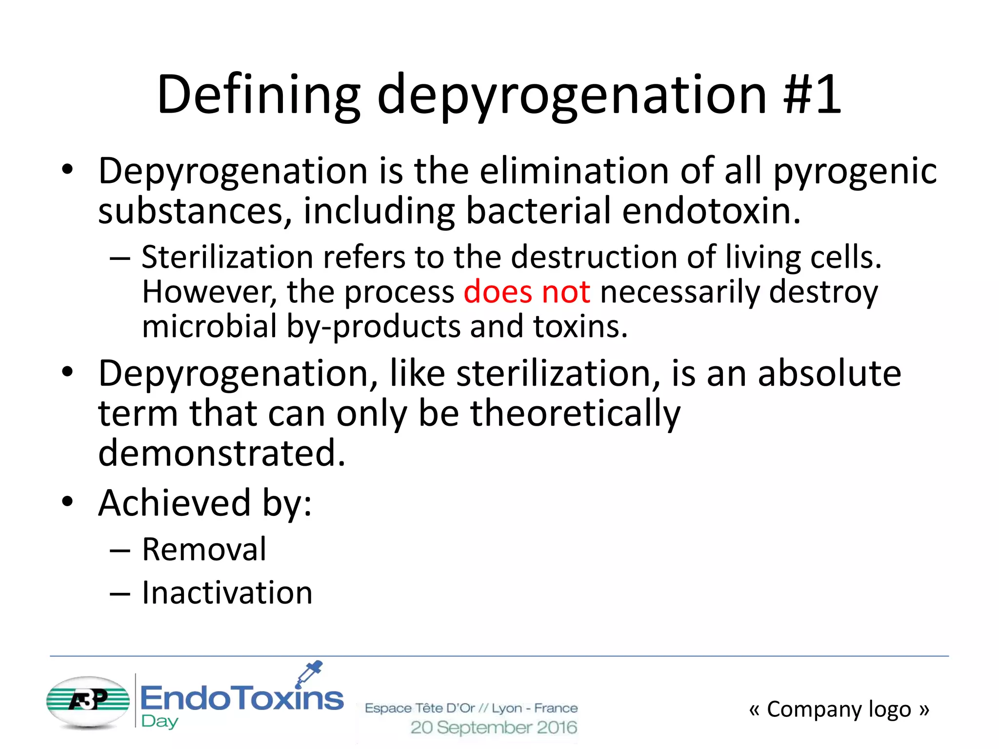 Depyrogenation by dry heat | PPTX
